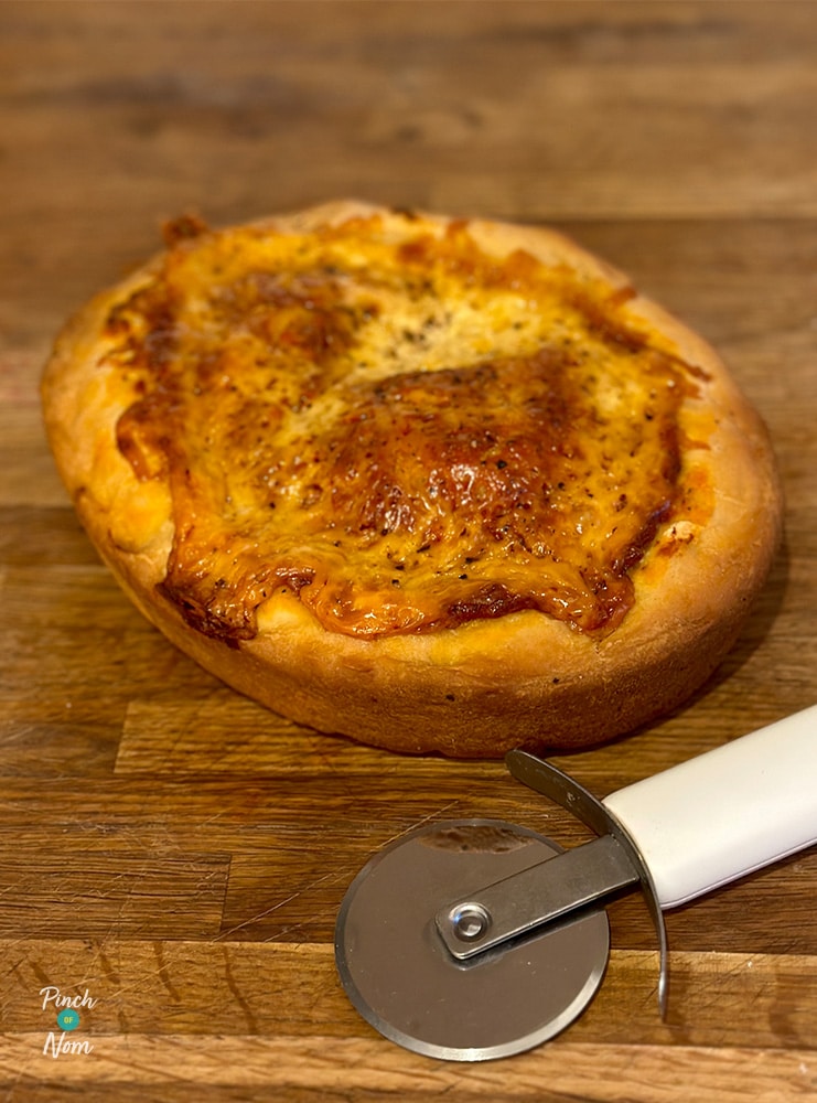 Slow Cooker Cheesy Deep-Dish Pizza - Pinch Of Nom